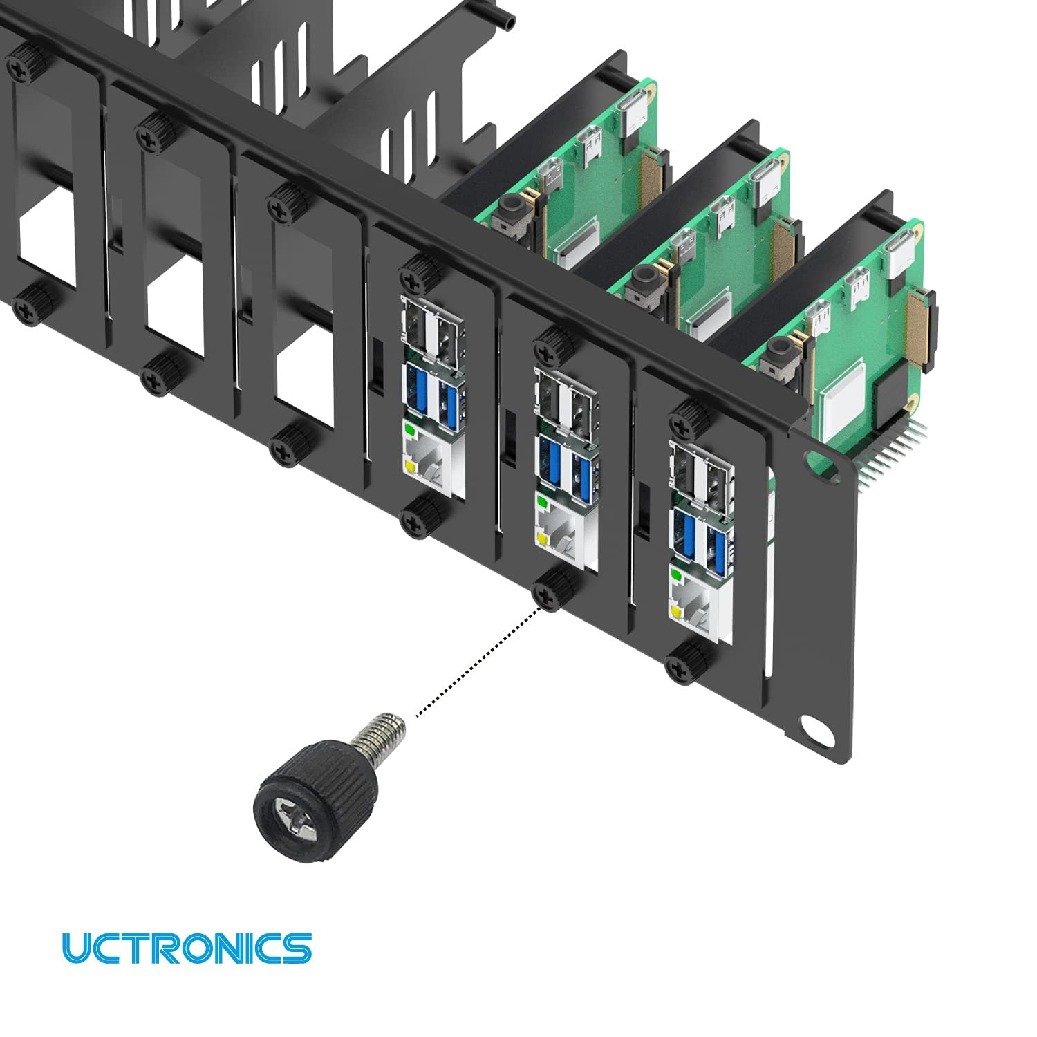 Front Removable 2u Rackmount For Raspberry Pi 19 Inch 2u Server Rack