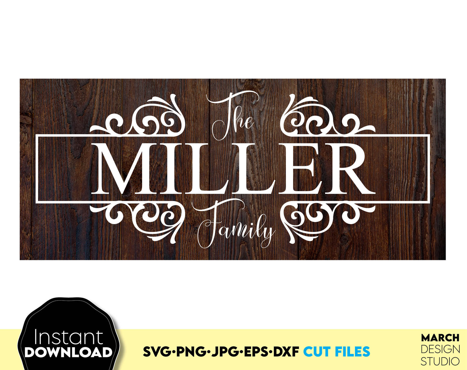 Family Name SVG, Last name SVG, Monogram SVG, Family Monogram SVG Files ...