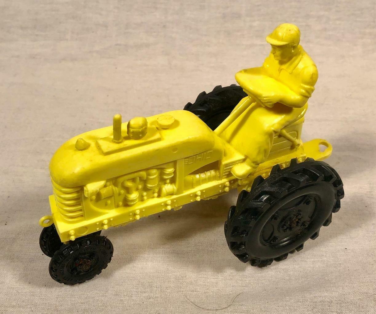 Vintage Yellow Plastic Ohio Arts Toy Farm Tractor Vintage Manufacture