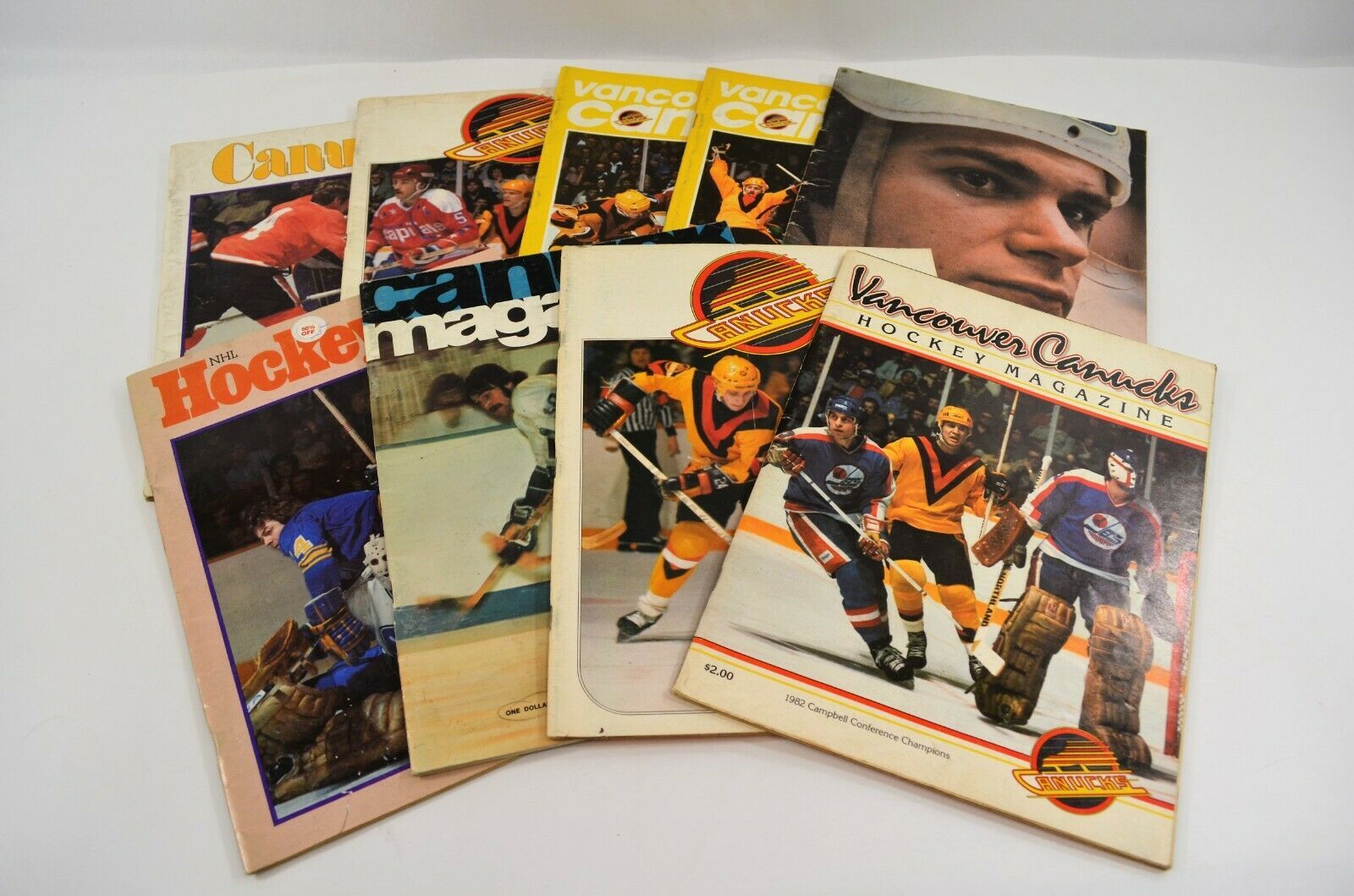 Vancouver Canucks NHL Hockey Magazine Vol 1 No 1 1970s 1980s Lot of 9 ...