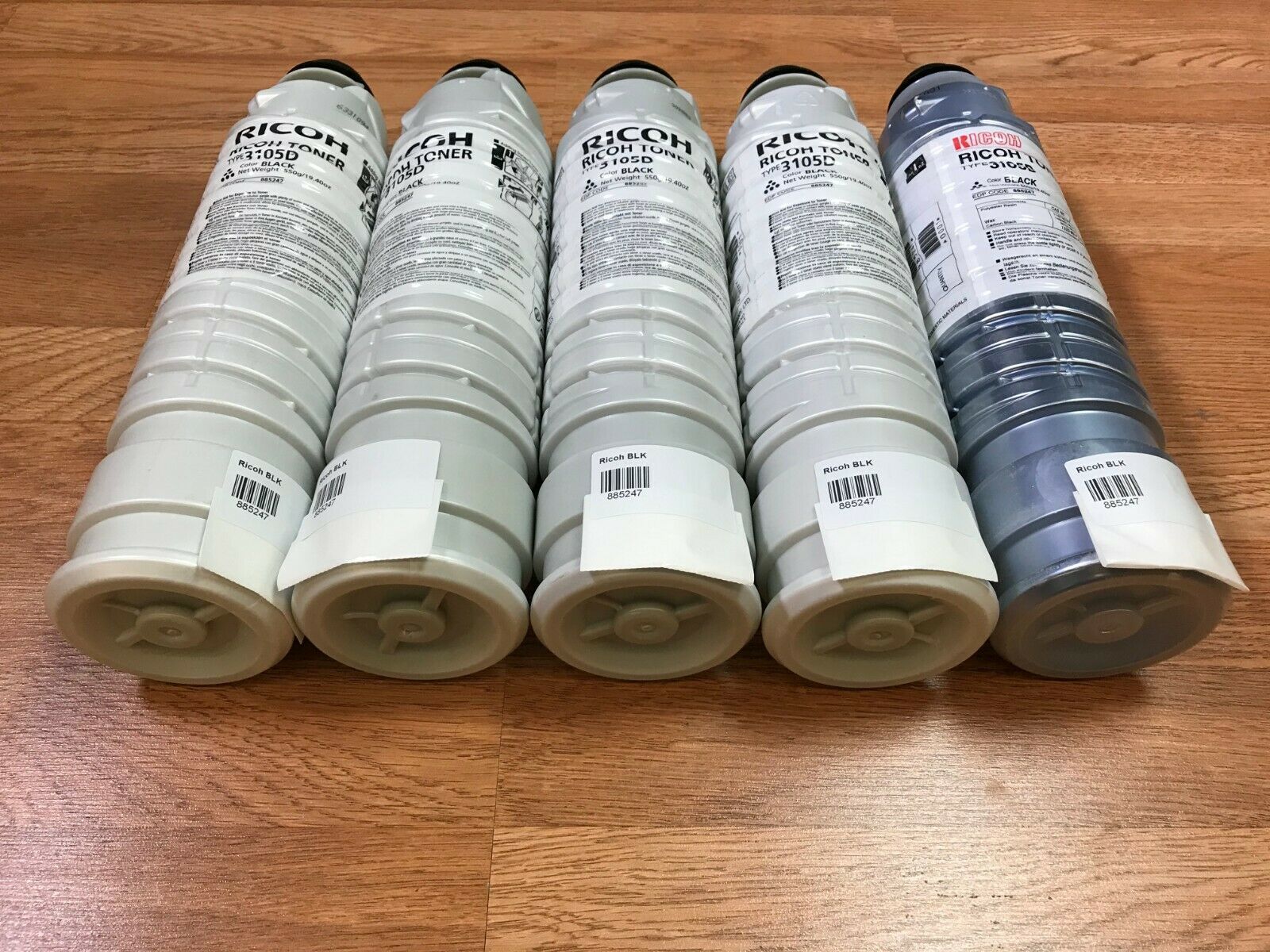 Lot Of 5 Ricoh Black Toners Type 3105D EDP Code: 885247 *Same Day ...