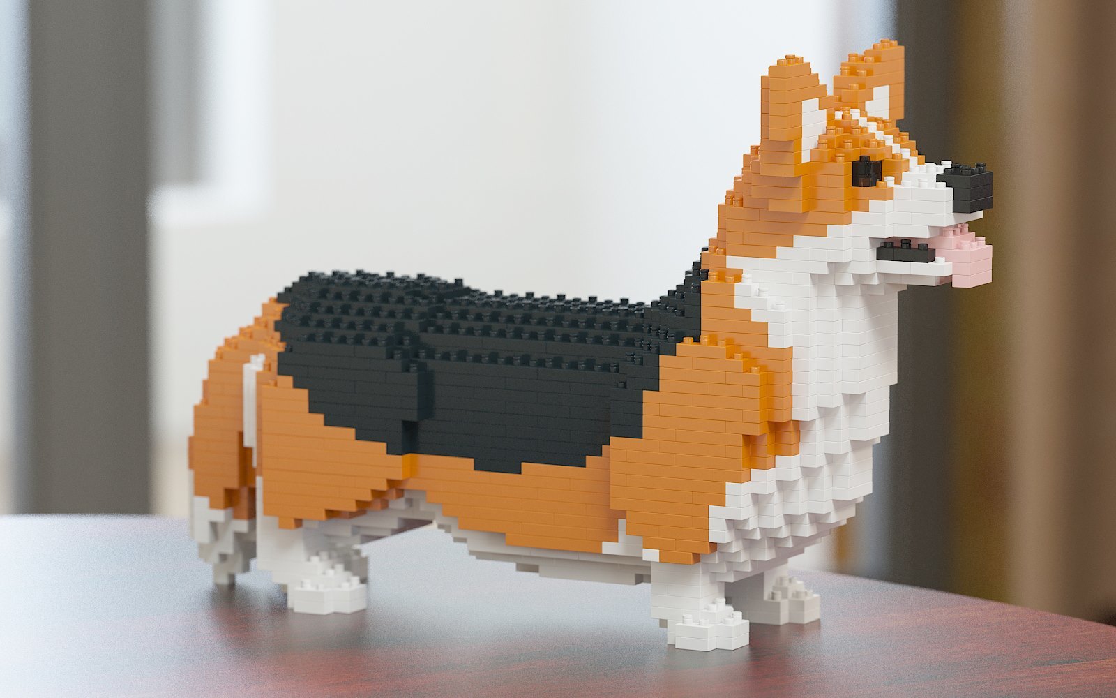 Welsh Corgi Dog Sculptures (JEKCA Lego Brick) DIY Kit - Building Toy ...