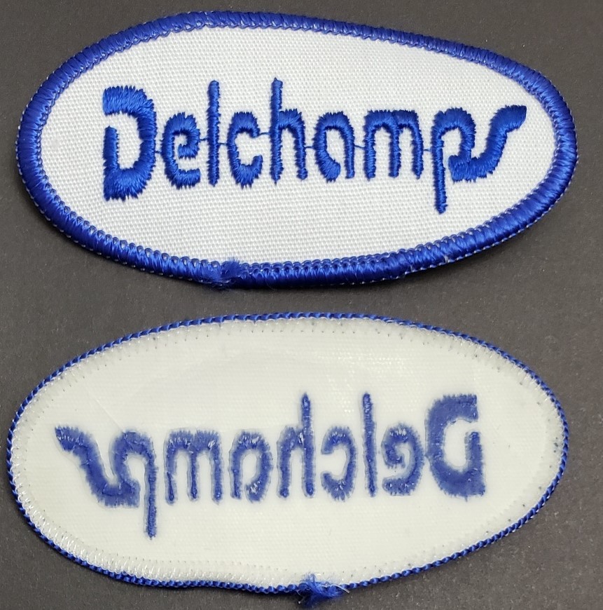 2 Delchamps Embroidered Patches 3-1/3" x 1-1/2", new - DVDs & Blu-ray Discs