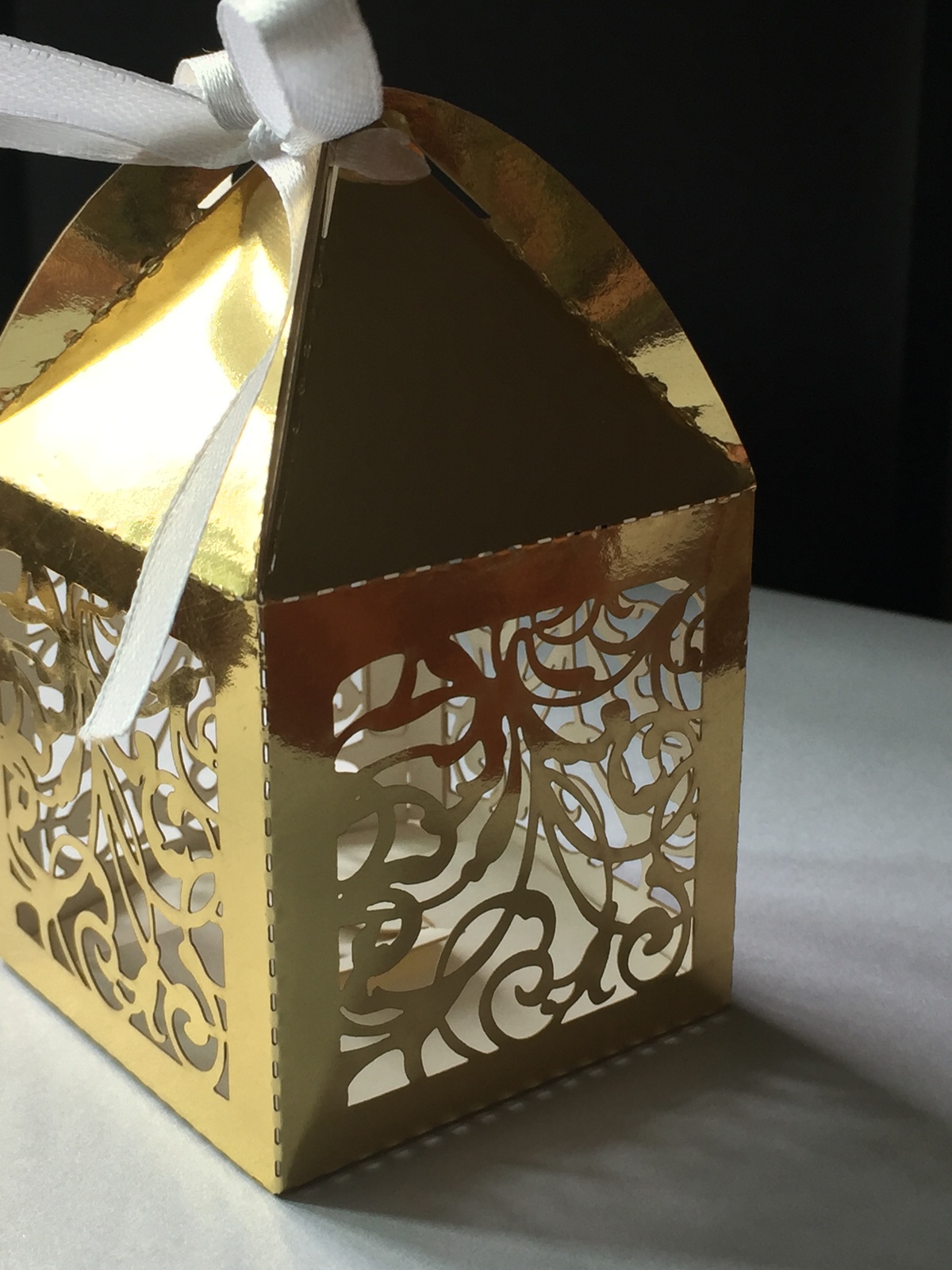 100*Metallic Gold Gift Boxes,Candy Packaging Box,Wedding Party Table ...