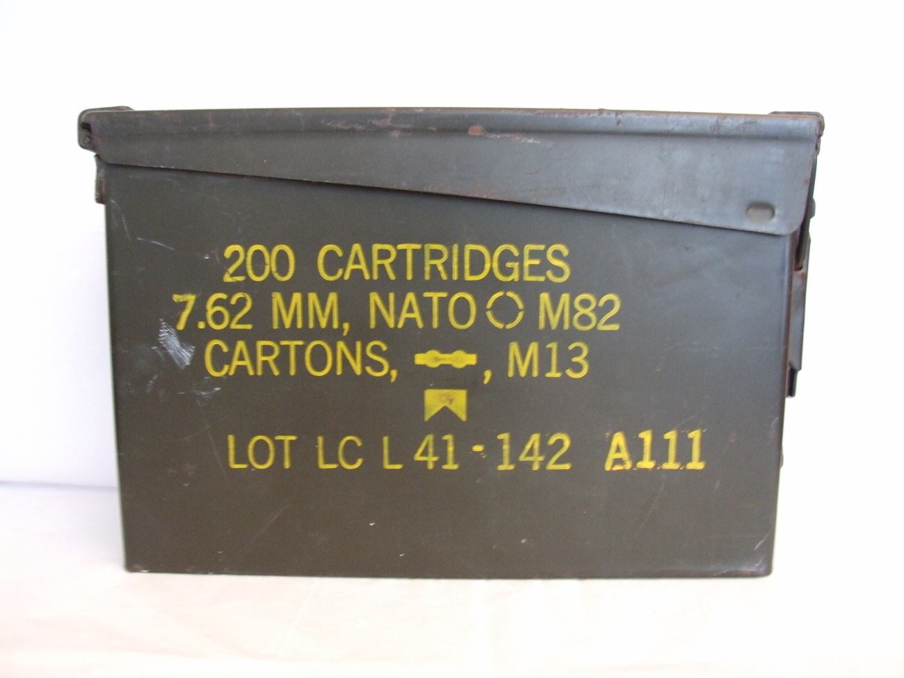 Vintage Military 7.62 MM M60 Cartridge Box Ammo Can - Army