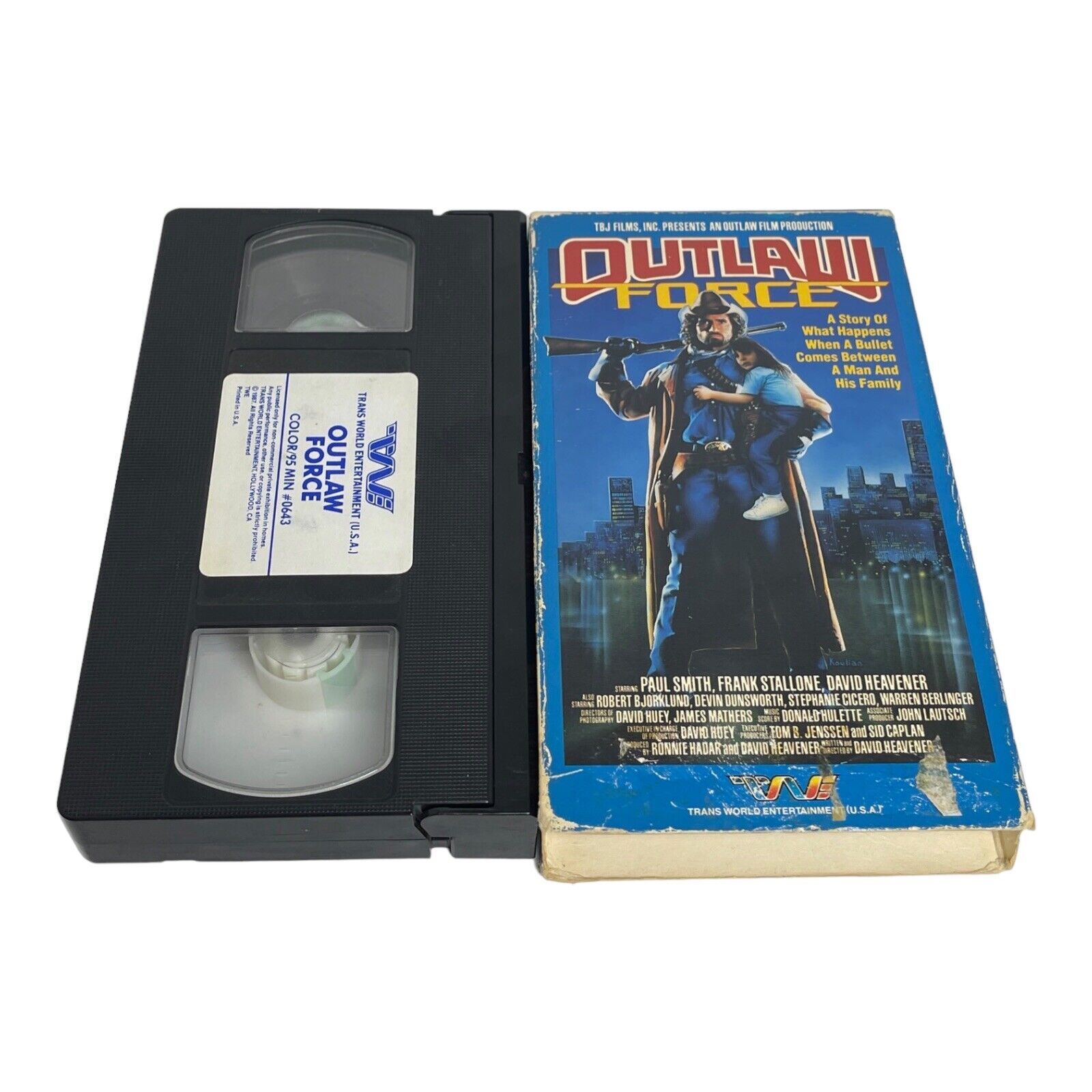 OUTLAW FORCE VHS - Trans World 1987 David Heavener Paul Smith Frank ...