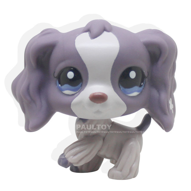 Littlest Pet Purple Cocker Spaniel Dog Puppy Blue Eyes Toy lps 1209 ...