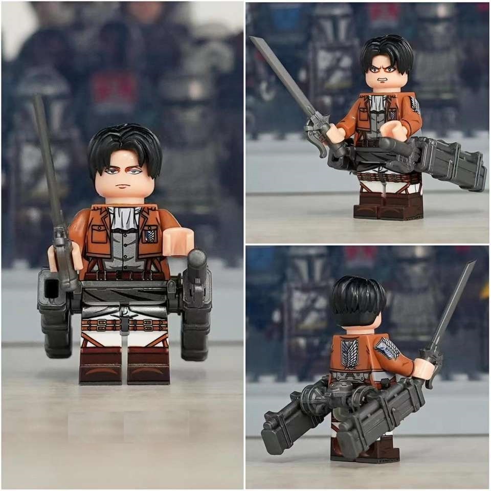 4pcs Attack on Titan Scout Regiment Captain Levi Eren Mikasa Armin ...