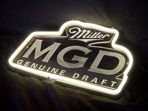 Miller Lite MGD 3D Bar White Neon Light Sign 10" x 7" - Other ...
