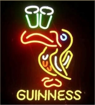 Guinness Lager Beer Bar Neon Light Sign 16" x 15" - Other Collectible ...