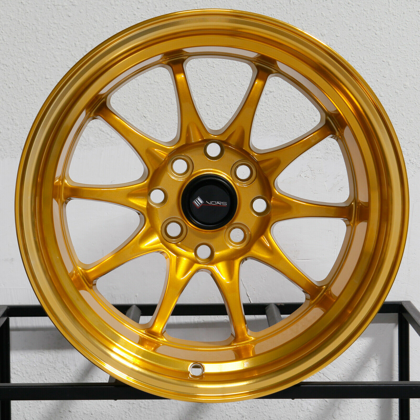 15x8 Vors TR3 4x100/4x114.3 0 Candy Gold Wheels Rims Set(4) 73.1 - Wheels