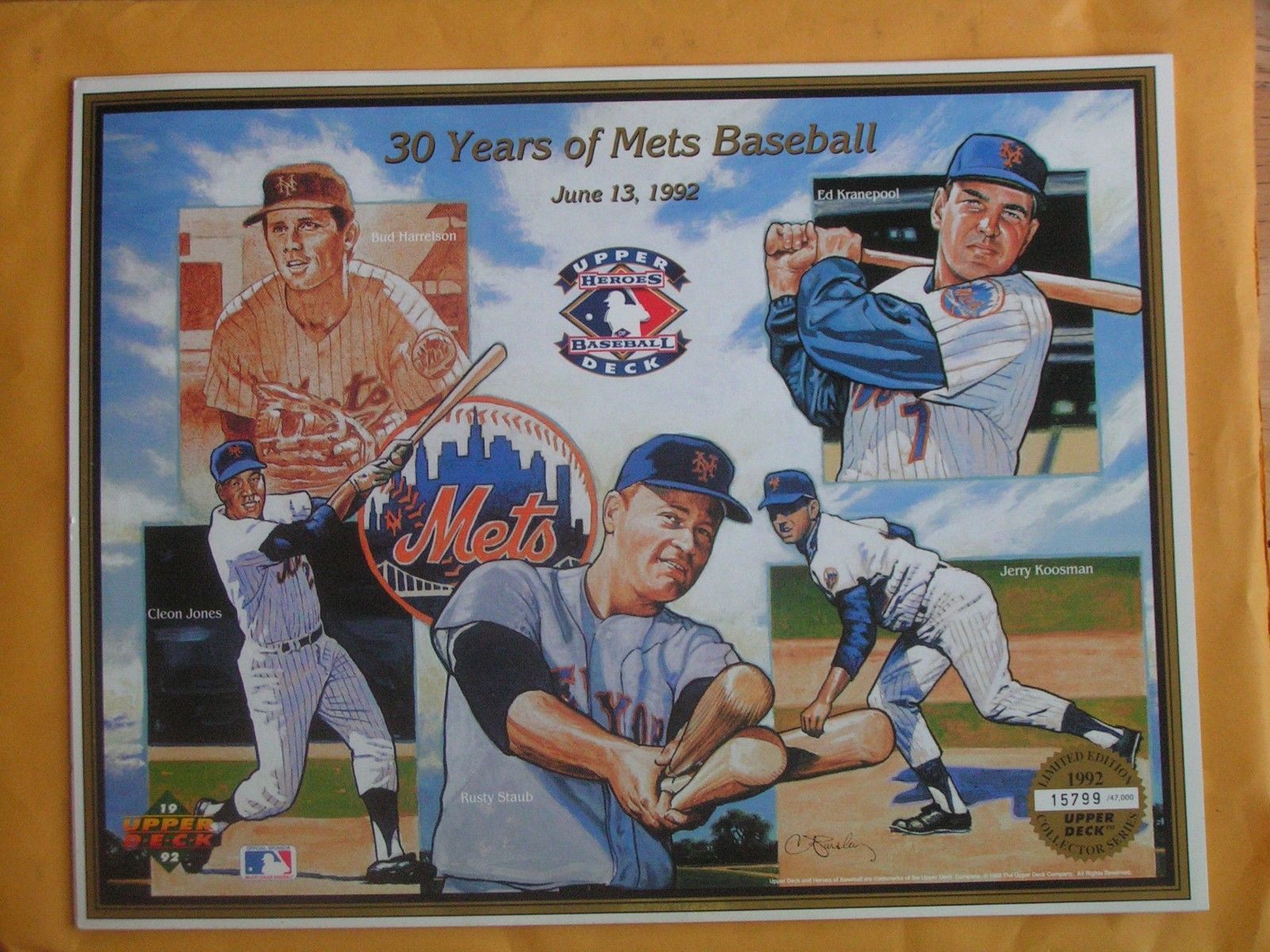MLB 1992 Upper Deck 30 Years of Mets Baseball Unsigned 8x10 Photo ...
