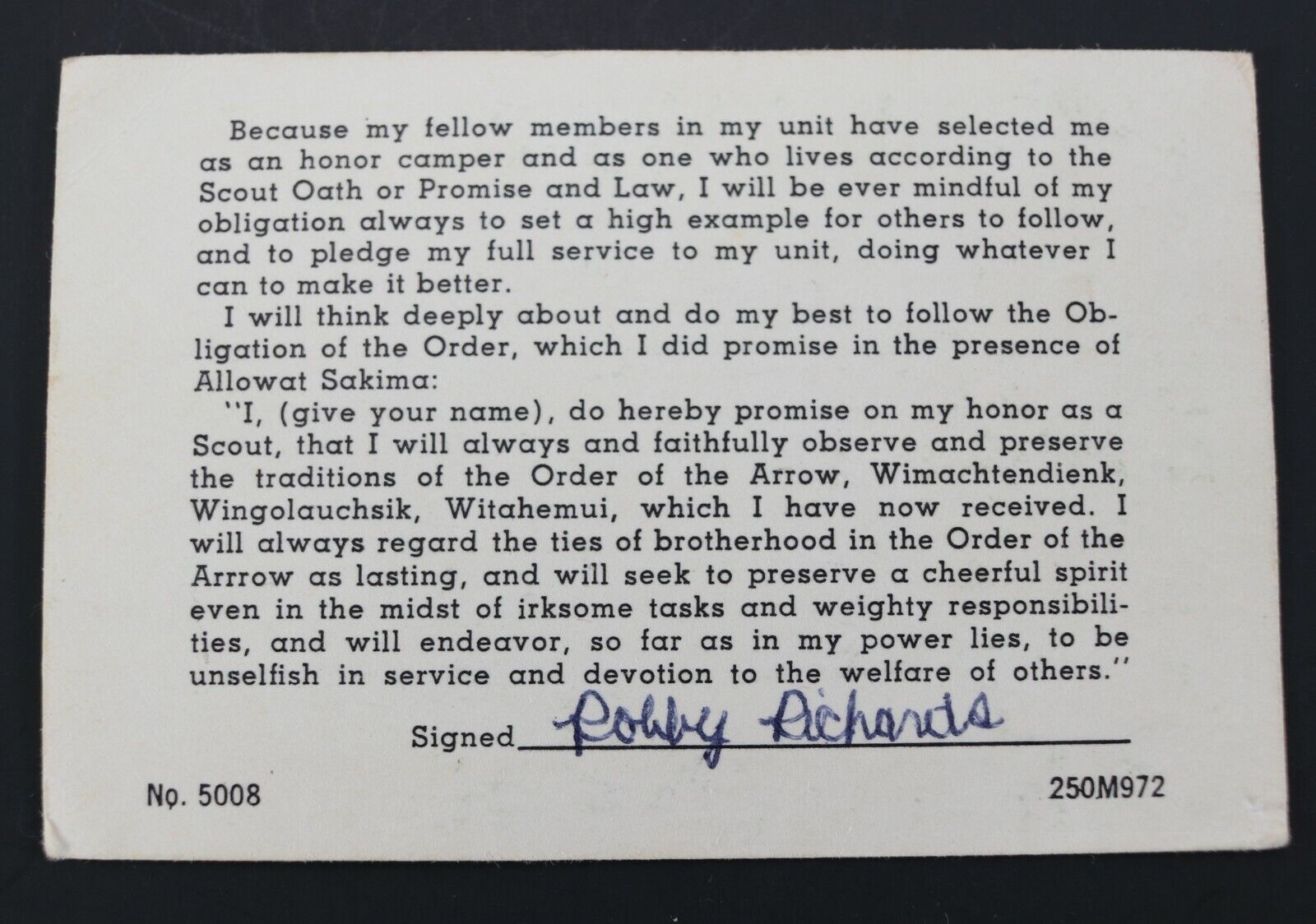 1974 Yustaga 385 Ordeal Order of Arrow OA WWW BSA Boy Scout America ...