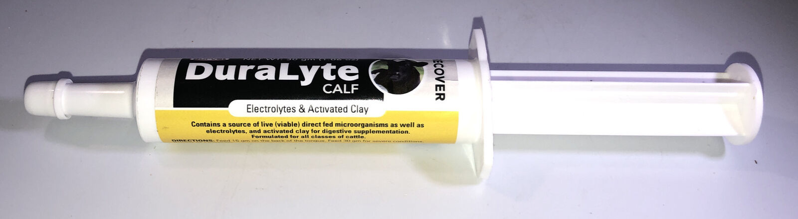 New Durvet DuraLyte Calf Recover 30 Gram Syringe Electrolytes Cattle ...