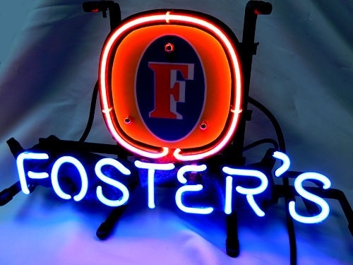 Foster's Lager Beer Bar Neon Light Sign 13" x 9" - Neon