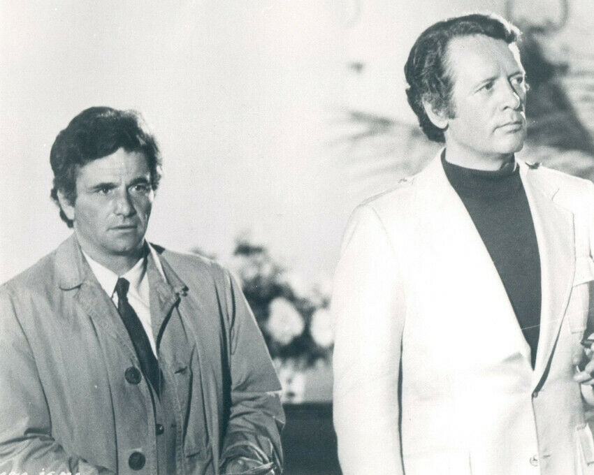 PATRICK MCGOOHAN 8X10 PHOTO WITH PETER FALK COLUMBO - Color