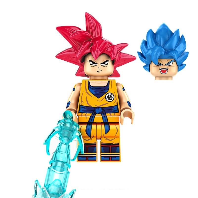 Son Goku Super Saiyan God (Red and Blue) Dragon Ball Super Minifigures ...