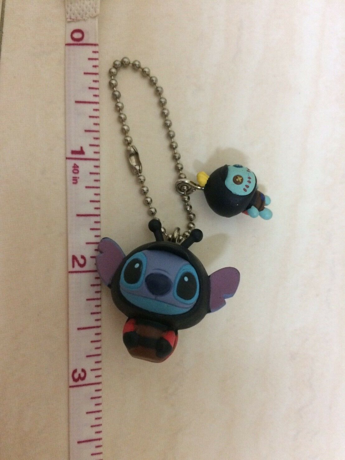 Disney figure model Scrump, Stitch dressed as Ladybug Keychain pretty ...