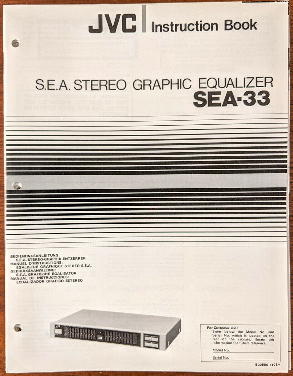 Used JVC SEA-33 Voicing equalizers for Sale | HifiShark.com