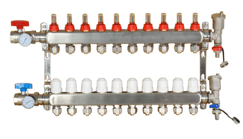 Radiant Heat Manifold 10 Loop PEX Tubing Manifolds Hydronic Radiant ...