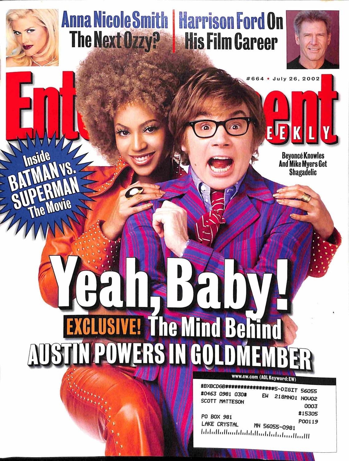 Entertainment Weekly, July 26 2002 - Magazine Back Issues