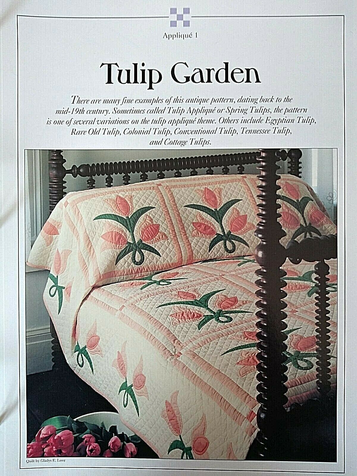 Tulip Garden Quilt Pattern - Best Loved Quilts - Pattern 1991 - Quilt ...