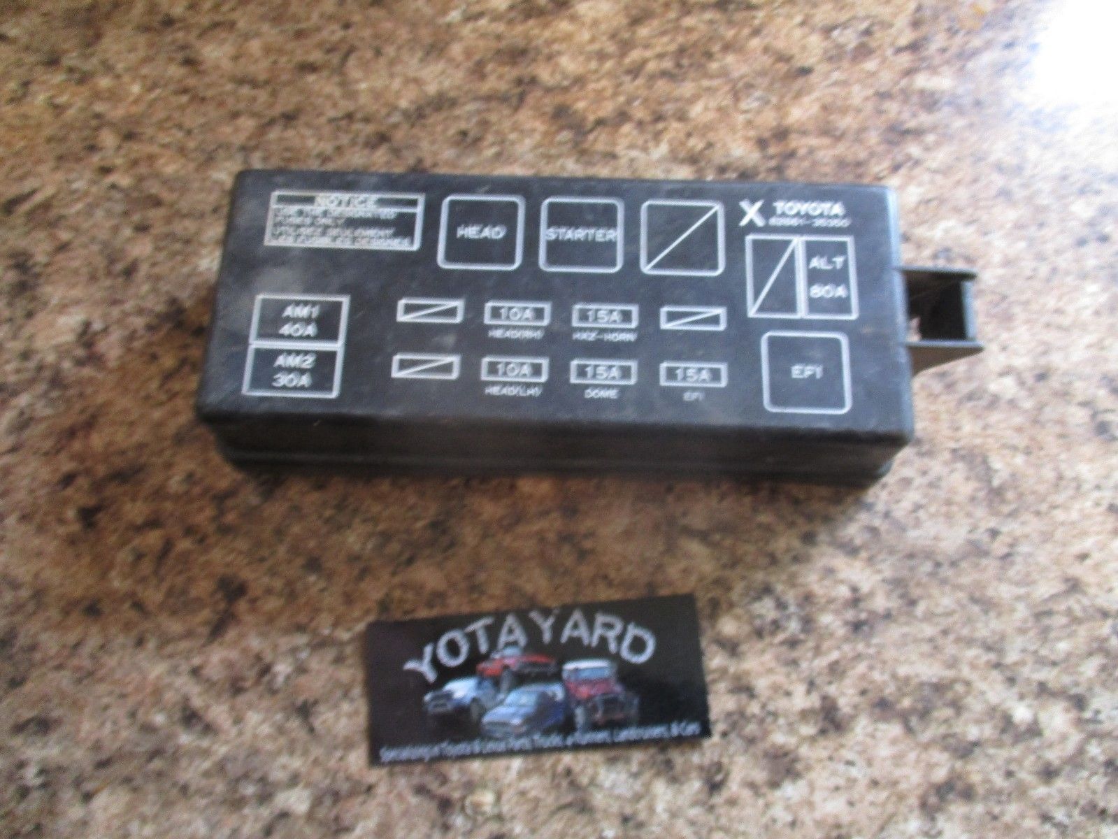 92 93 94 95 Toyota 4Runner Fuse Box Cover OEM 82661-35350 YOTA YARD ...