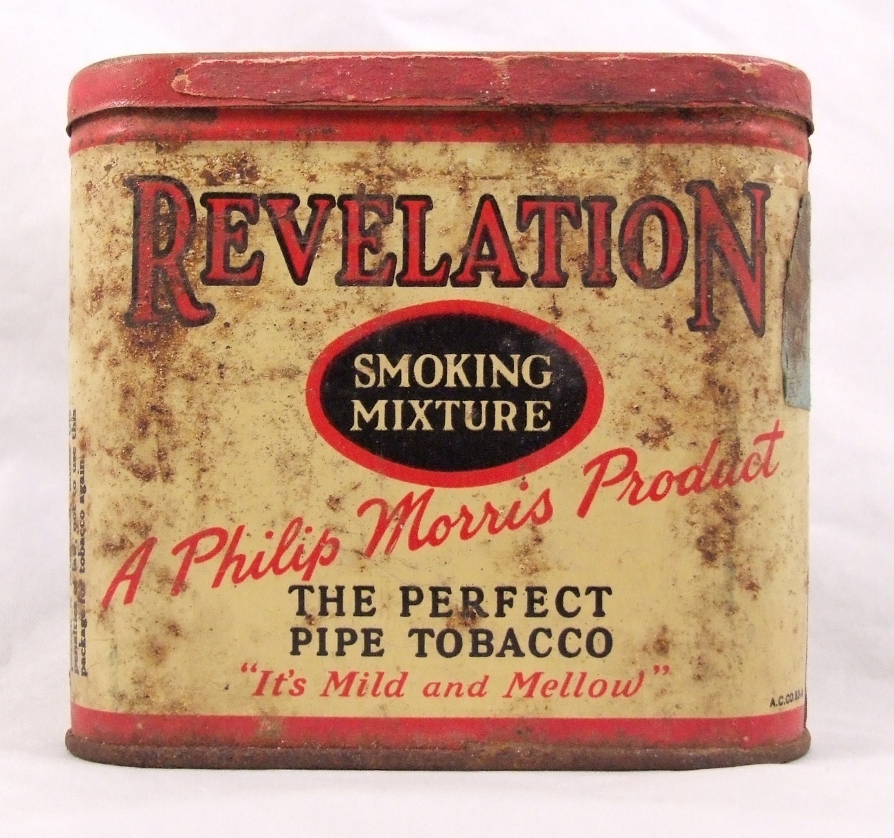 1923 Vintage Philip Morris Revelation Pipe Tobacco Tin - Tins