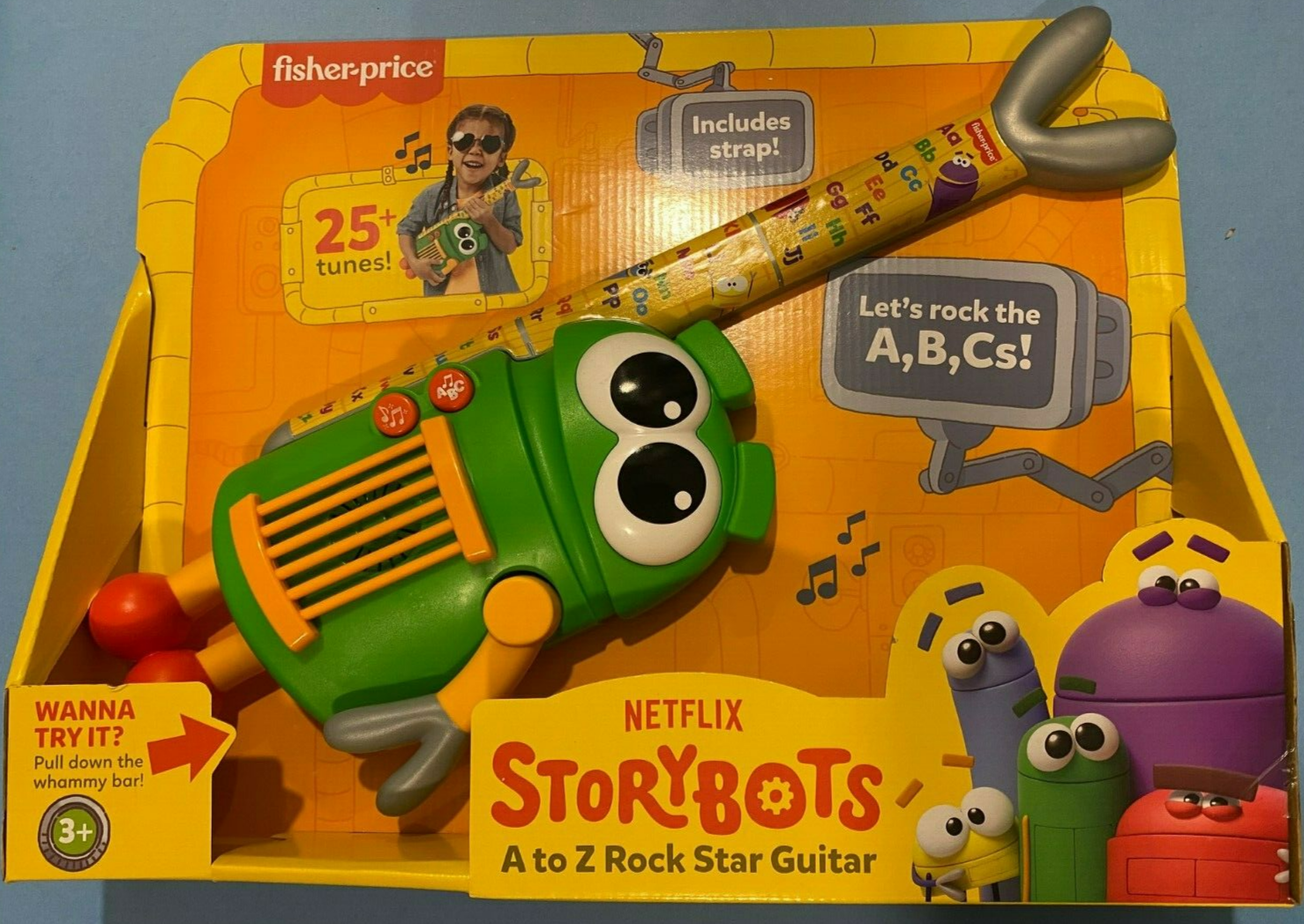 New Fisher Price Storybots A to Z Rock Star Guitar Musical toy Learning ...