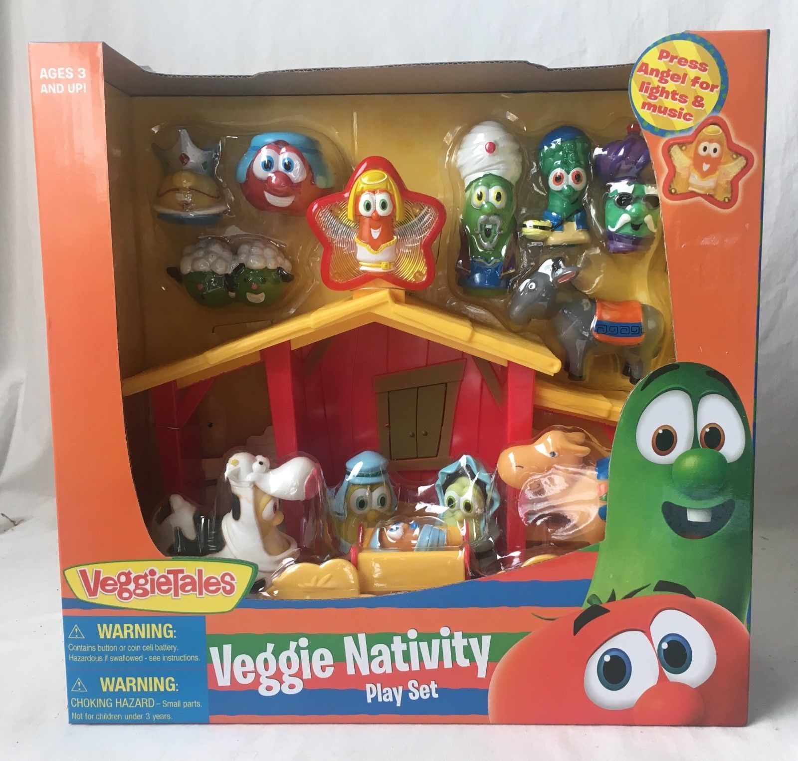 Veggie Tales Christmas Nativity Play Set with Lights and Music Baby ...