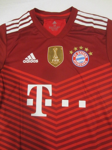 Robert Lewandowski FC Bayern Munich Match Slim Red Home Soccer Jersey ...