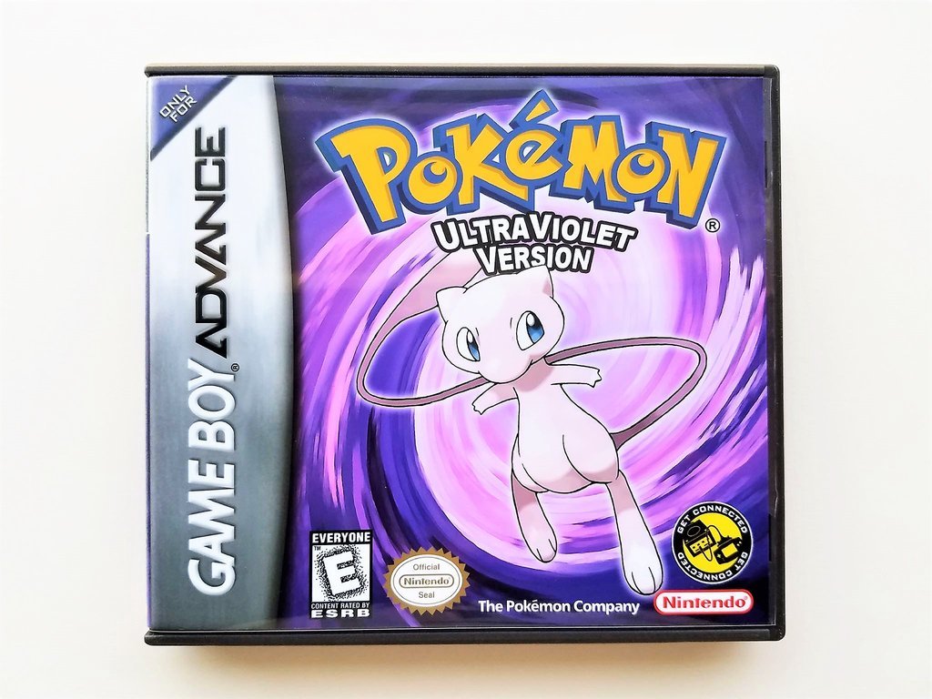 Pokemon Ultra Violet Version Gameboy Advance GBA SP w/ Custom Case US ...