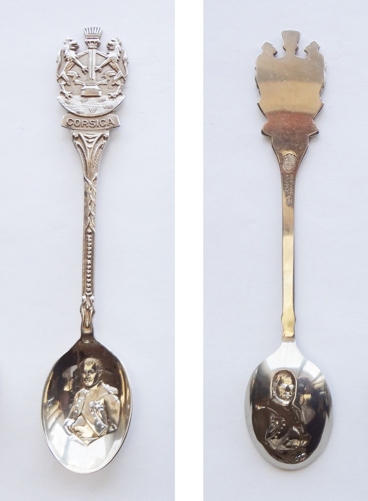 Collector Souvenir Spoon France Corsica Ajaccio Coat of Arms Napoleon ...