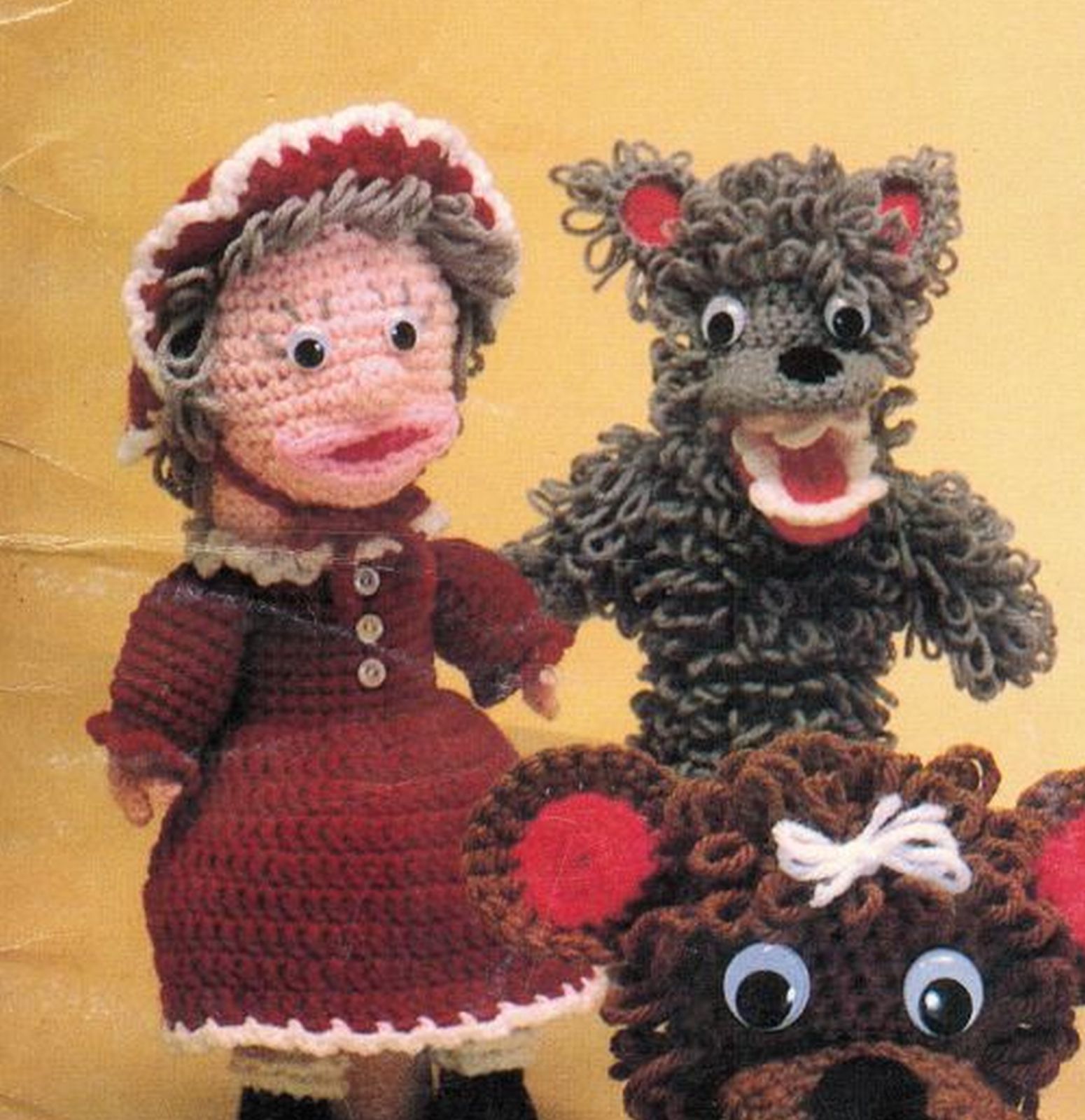 13" Story Book Puppets Goldilocks Hansel 3 Bears Red Riding Hood ...