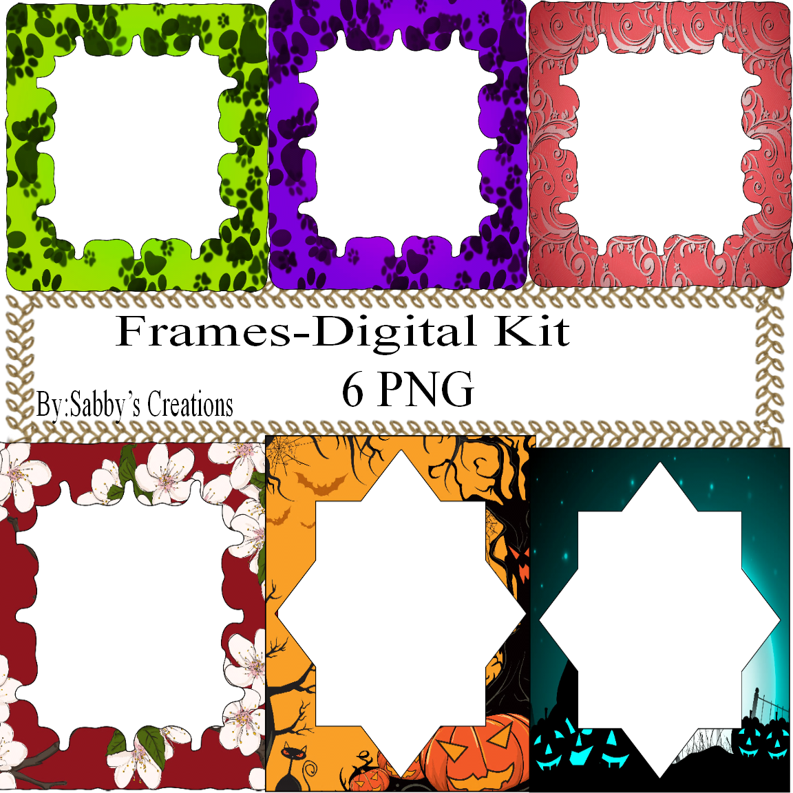 Frames Shapes 1F-Digital Kit-Jewelry Tag-Clipart-Gift Tag-Holiday ...