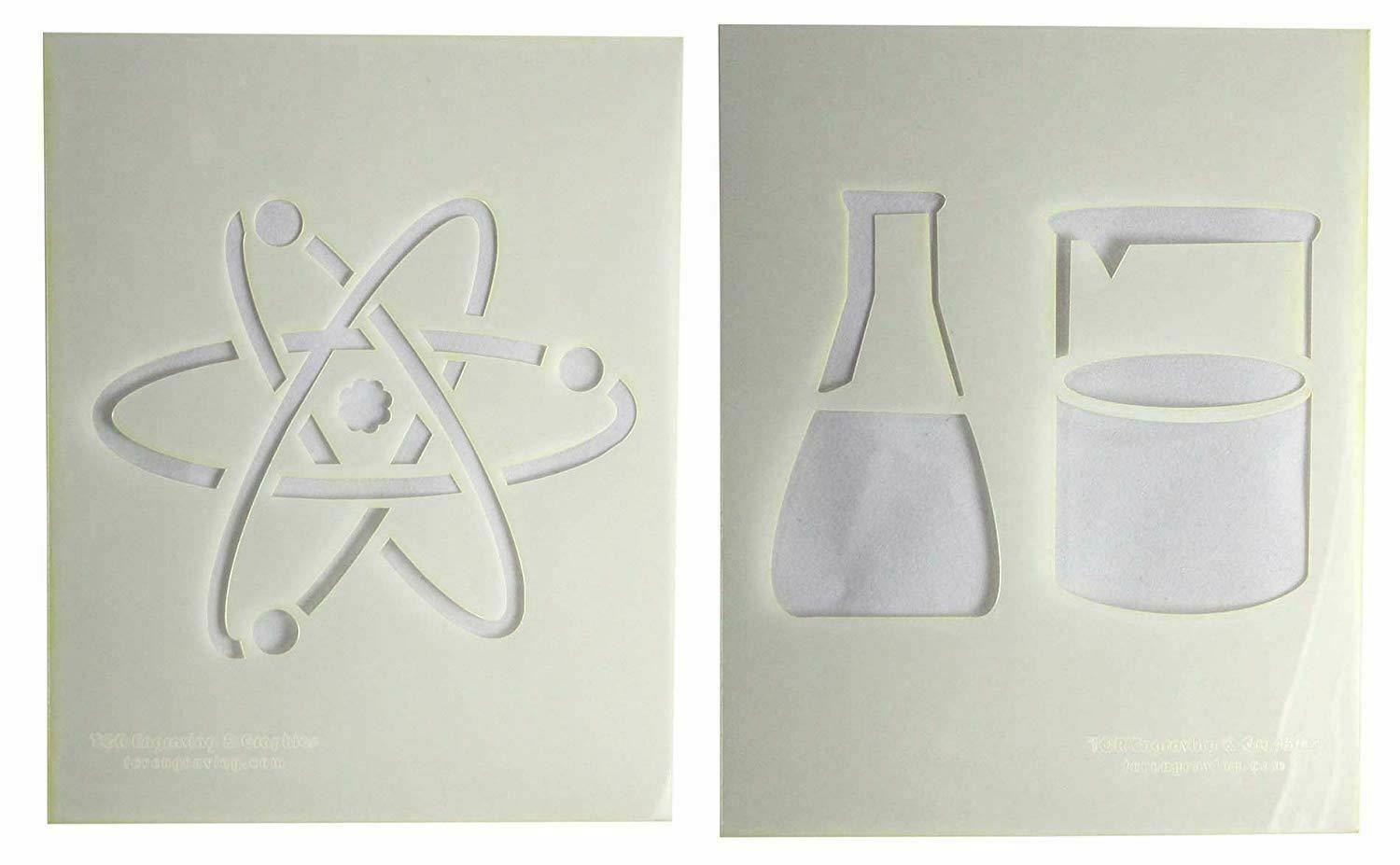 Beaker/Flask/Atom Science Stencils Mylar 2 and similar items