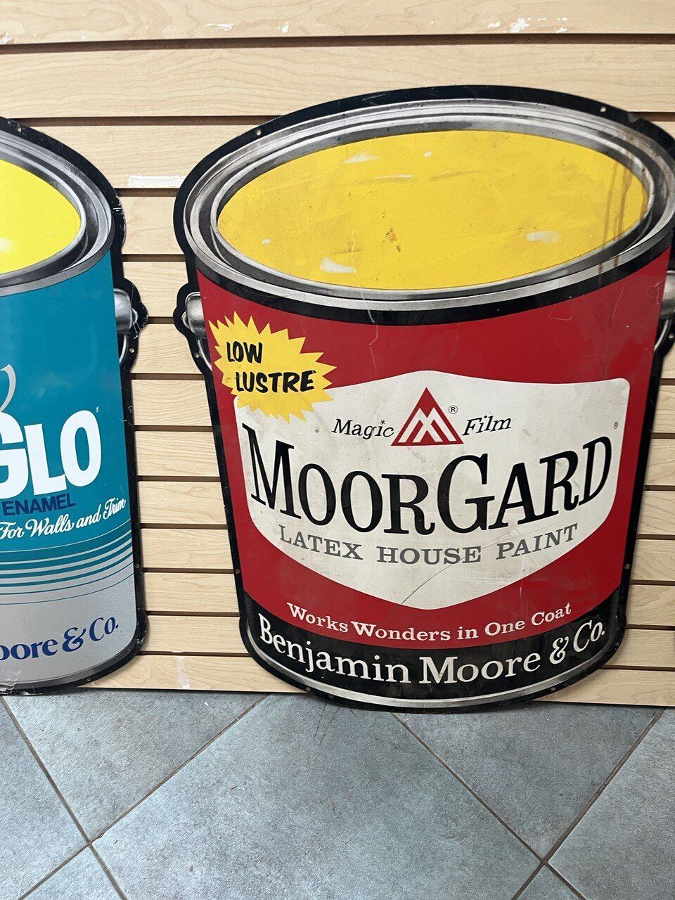 Vintage Benjamin Moore Signs Tin Embossed and similar items