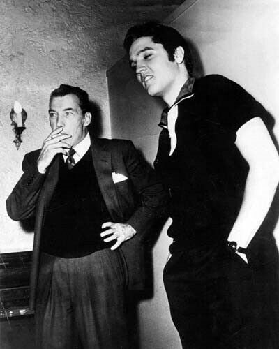 Elvis Presley rare pose with Ed Sullivan smoking cigarette c.1960's ...
