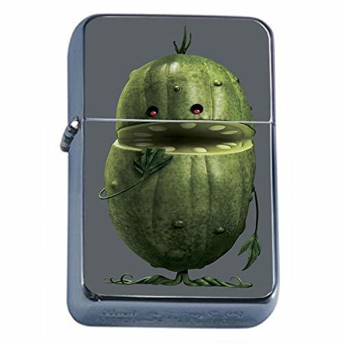 Pickle Flip Top Oil Lighter Em4 Smoking Cigarette Silver Case Included ...