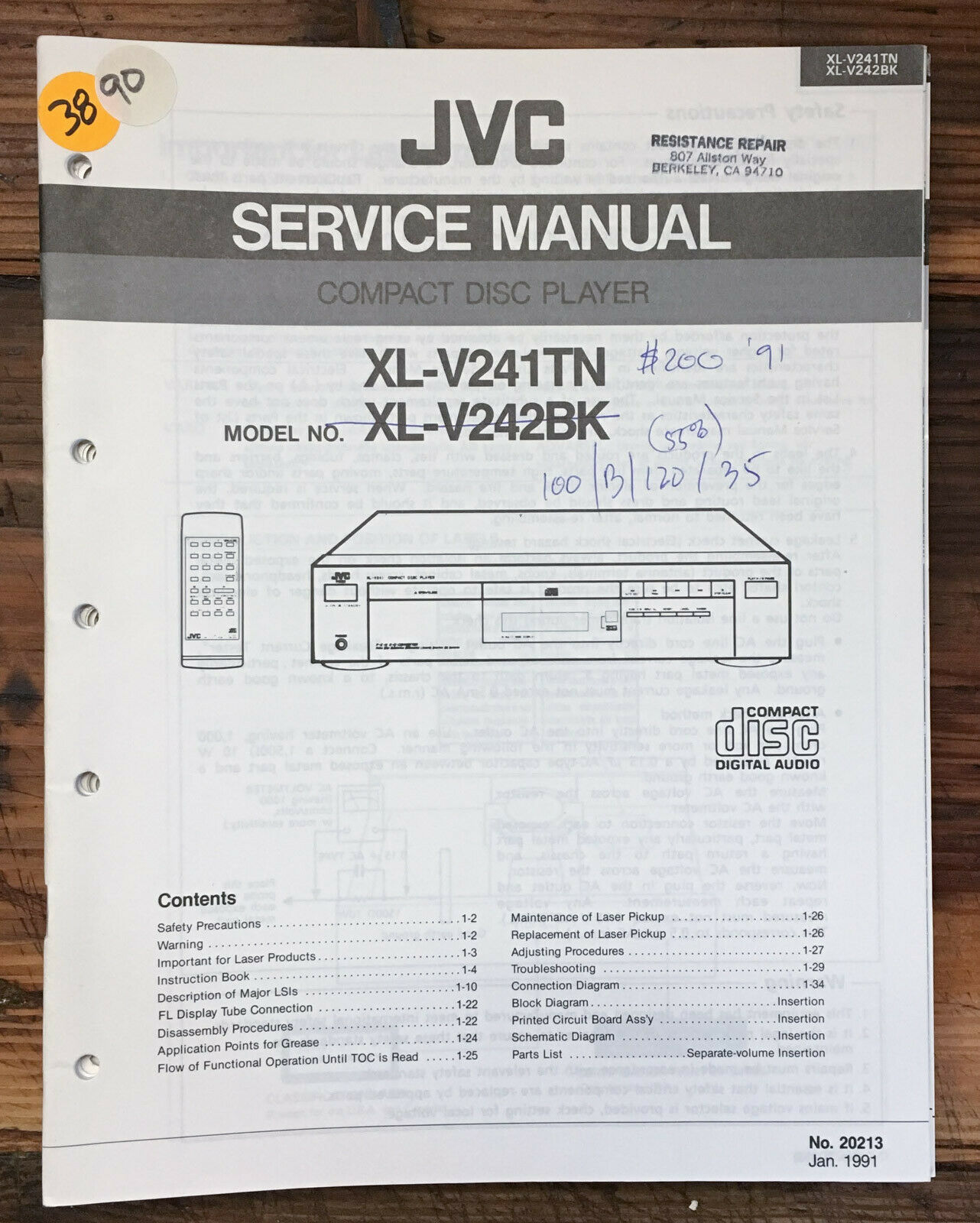 Used JVC XL-V242 CD players for Sale | HifiShark.com