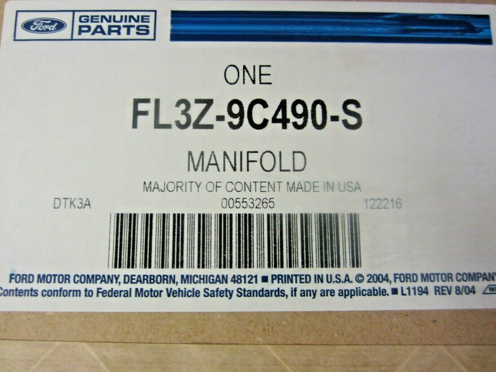 2015 2016 FORD F-150 3.5L NEW OEM VACUUM TUBE FL3Z-9C490-S #39-1N - Other