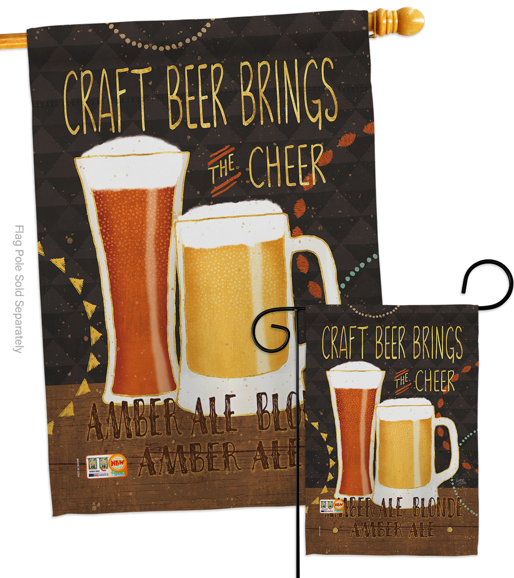 Craft Beer Brings Cheer - Impressions Decorative Flags Set S117052-BO ...
