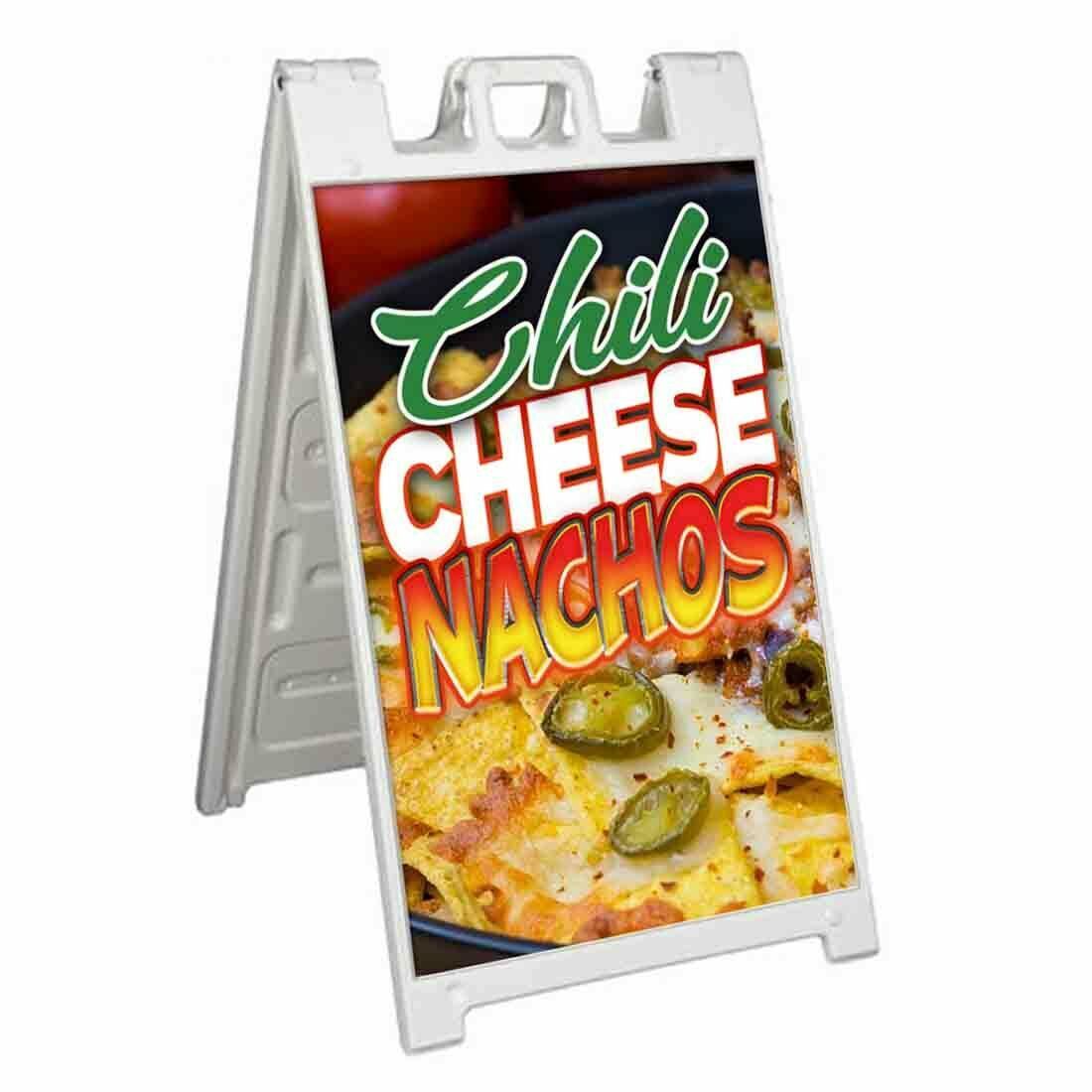 CHILI CHEESE NACHOS Signicade 24x36 A Frame Plastic Sidewalk Sign ...