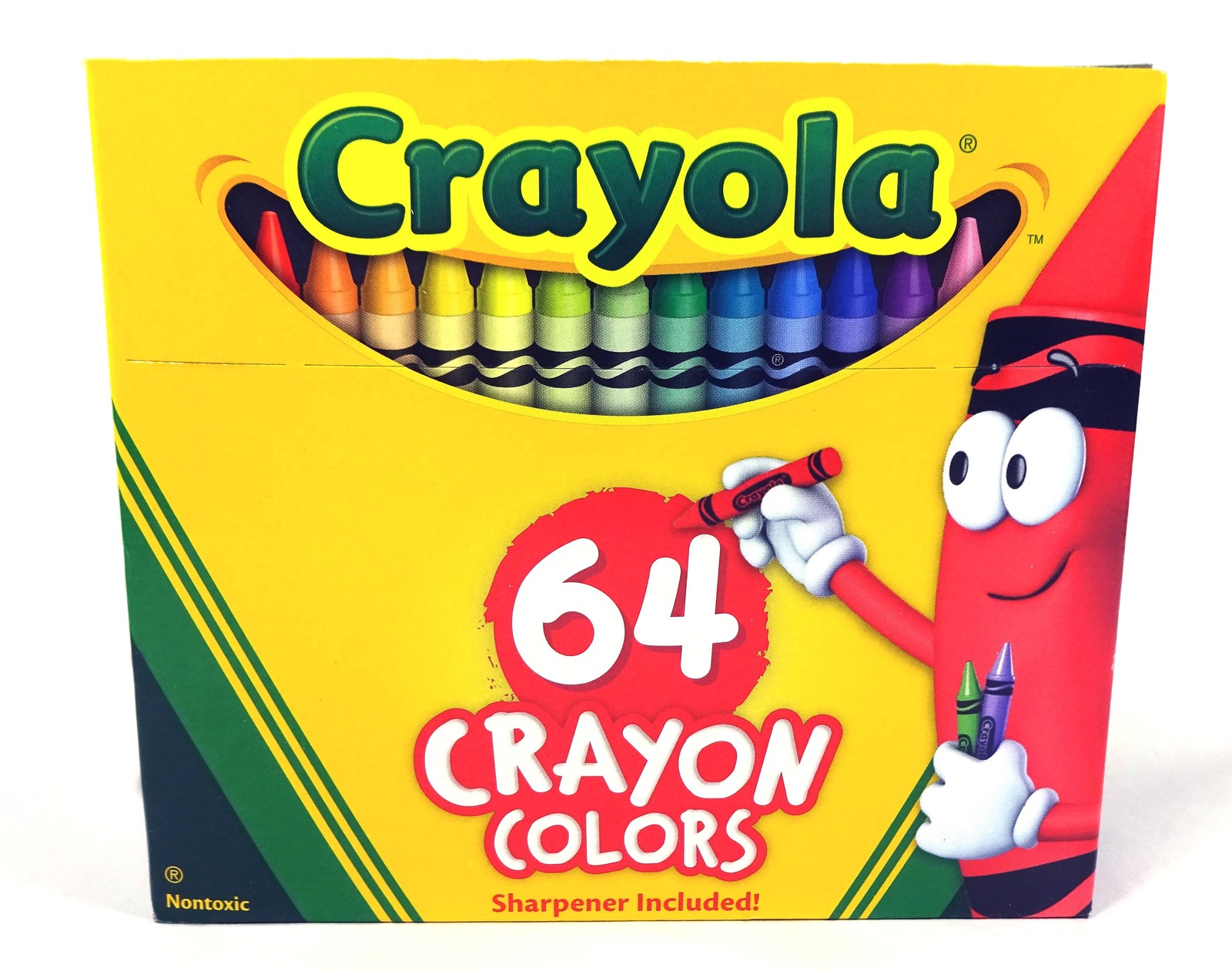 Crayola Classic Color Crayons in Flip-Top Box Pack With Sharpener, 64 ...