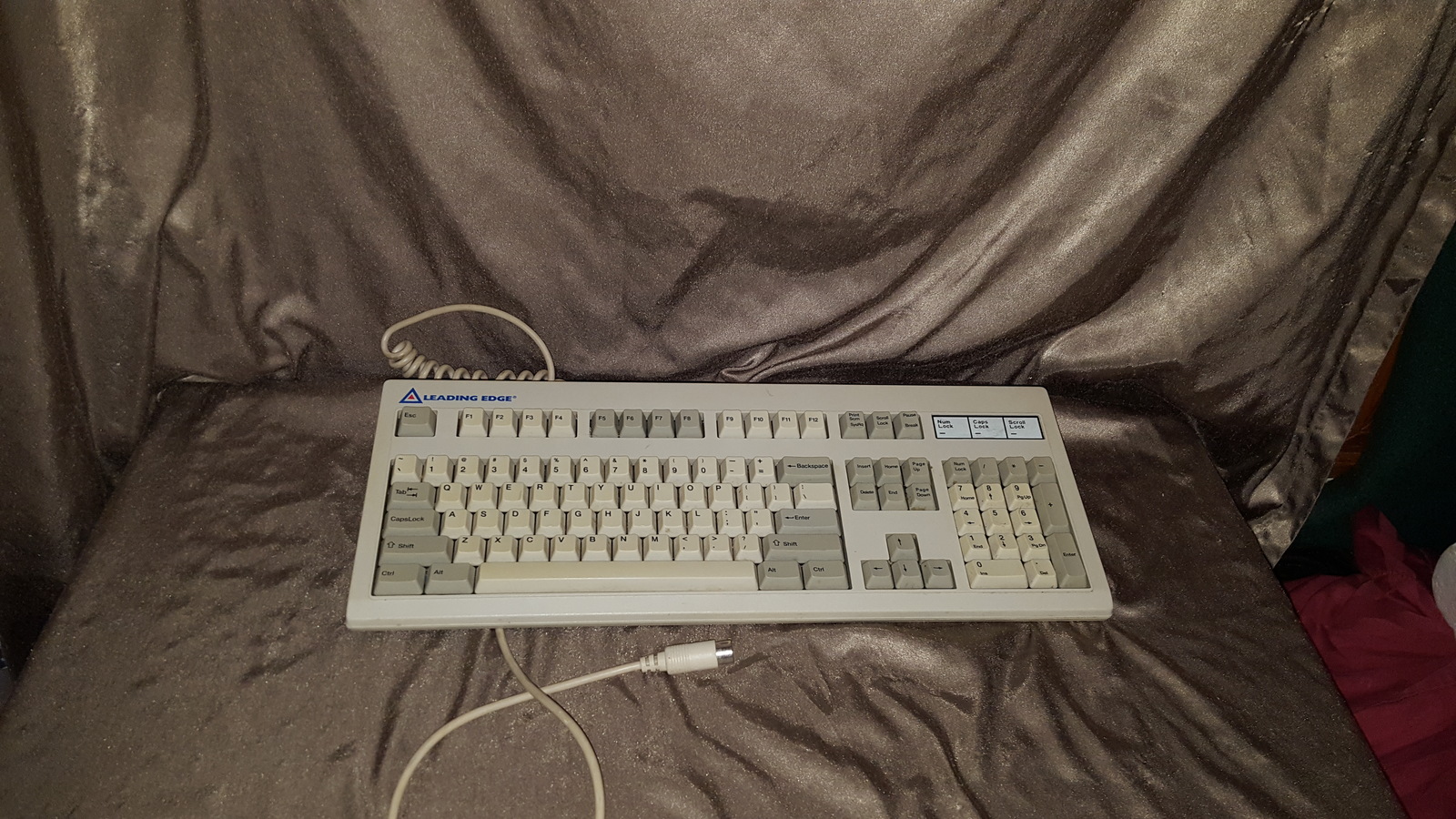 Vintage Leading Edge Mechanical Spring Computer Keyboard 5 pin ...