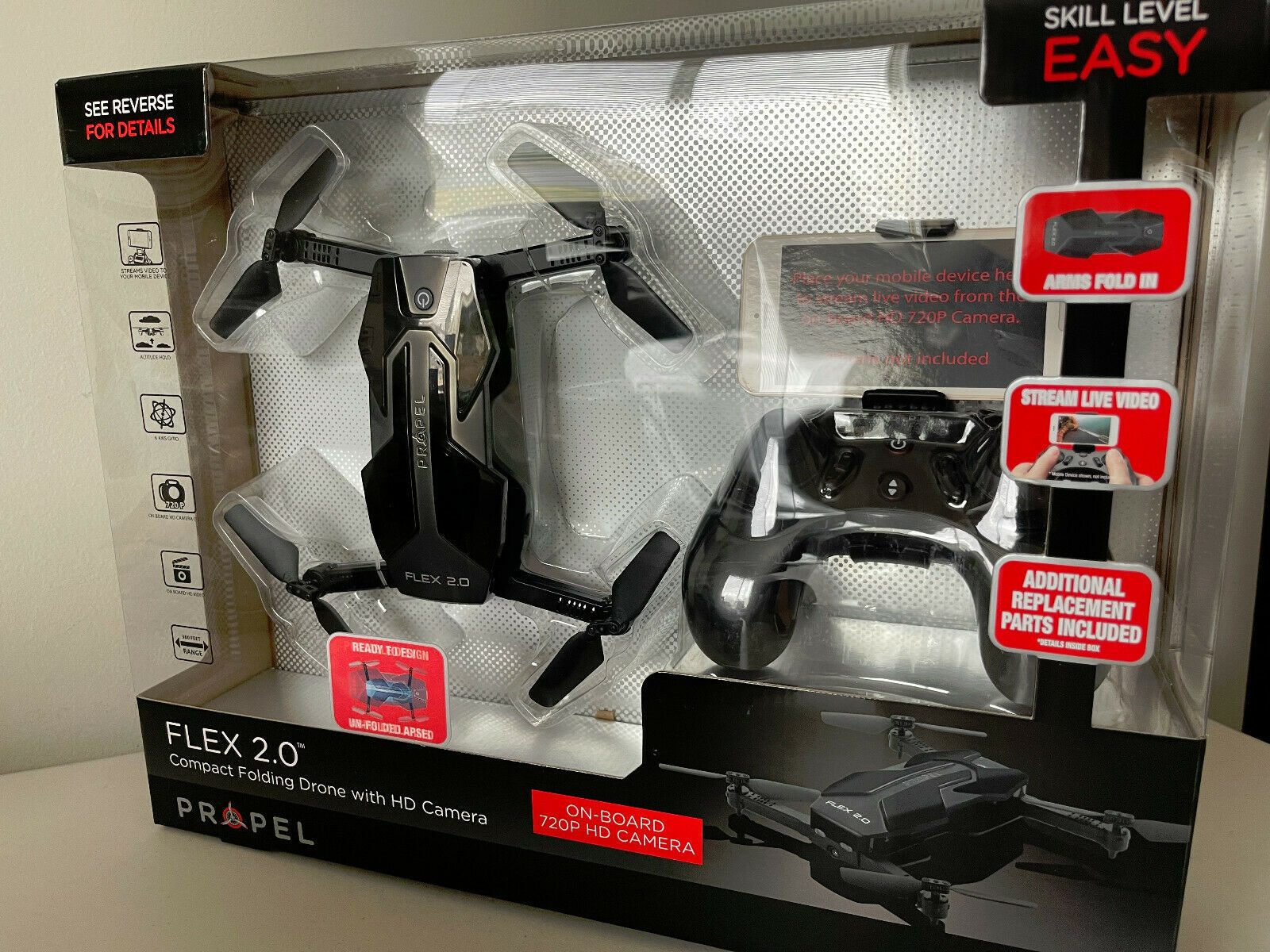 Propel Flex 2.0 Compact Folding Drone With HD Camera & Remote With ...