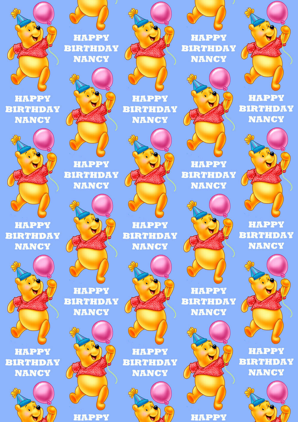 Winnie The Pooh Personalised Gift Wrap - Disney Pooh & Friends Wrapping ...