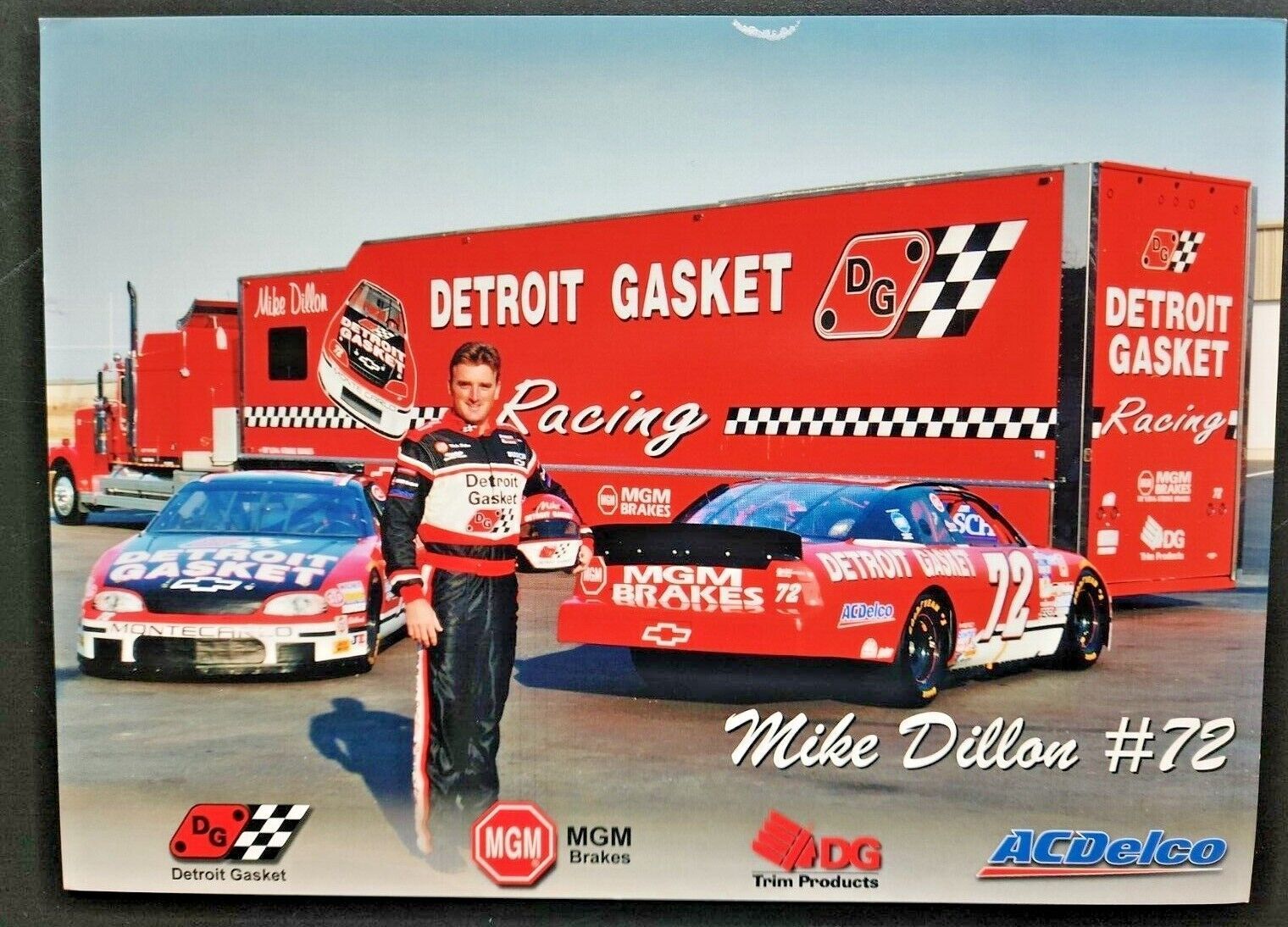 1997 Nascar Series Hero Driver Cards Mike Dillon Detroit Gasket Racing ...