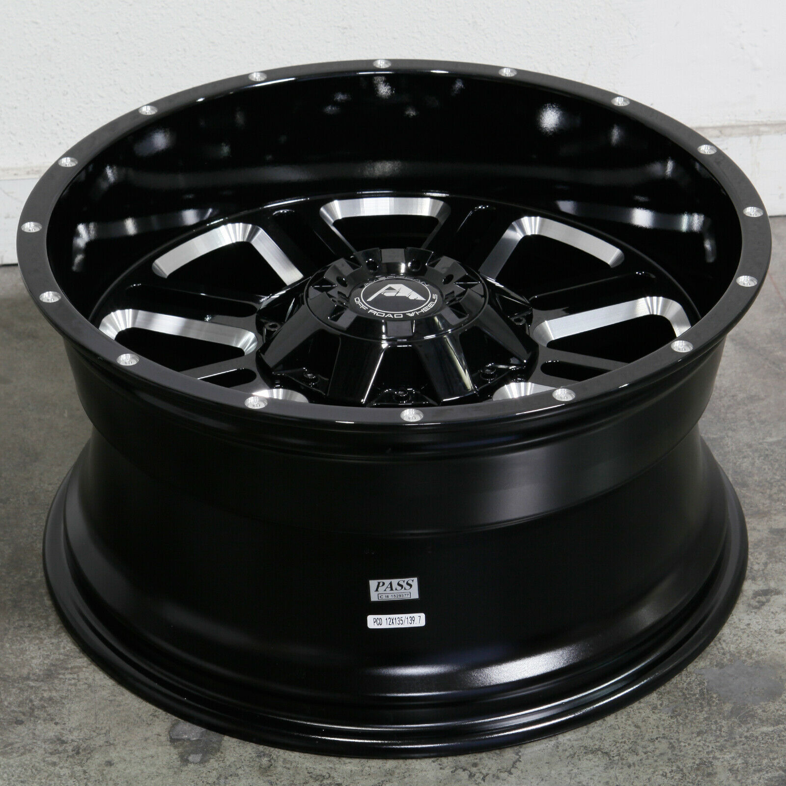 20x10 American Off-Road A106 5x5/5x127 -24 Black Milled Wheels Rims Set ...