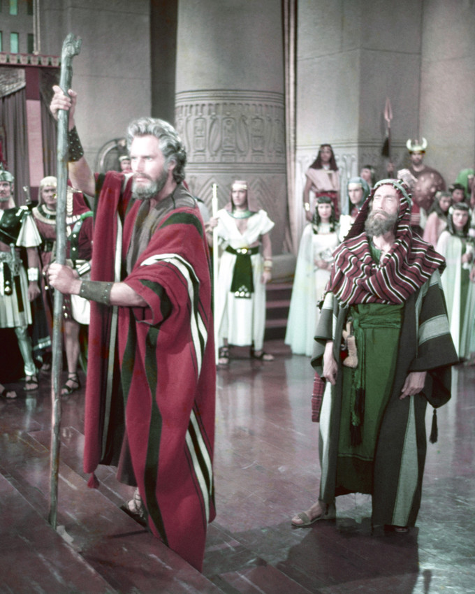 Charlton Heston in The Ten Commandments as Moses with staff 11x14 Photo ...